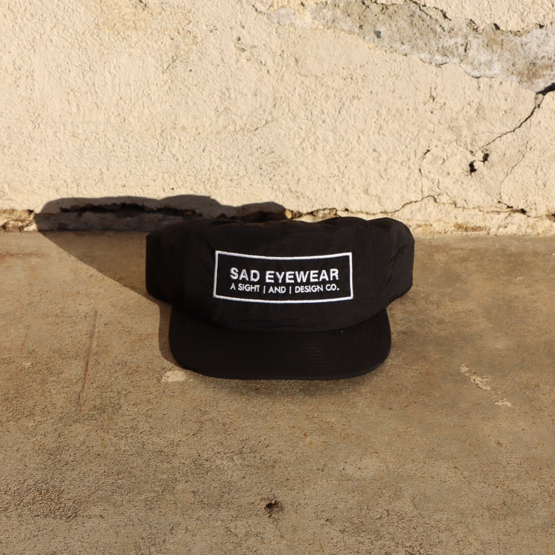 EMBROIDERED HAT // NYLON CAP // BLACK – Sad Eyewear